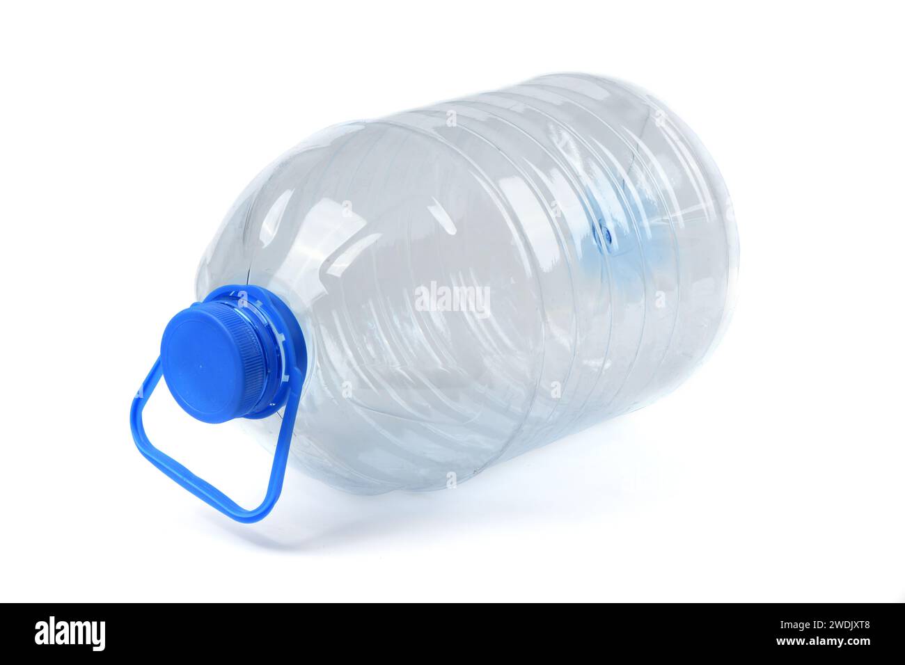 Big bottle transparent plastic, disposable container on white ...