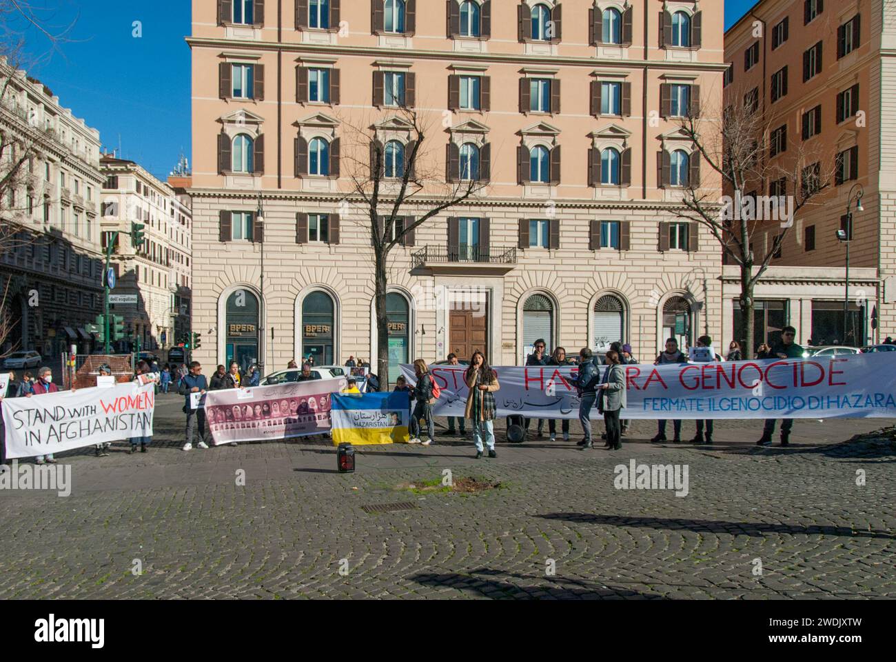 Rome, . 21st Jan, 2024. 01/21/2024 Rome, global day of action against ...