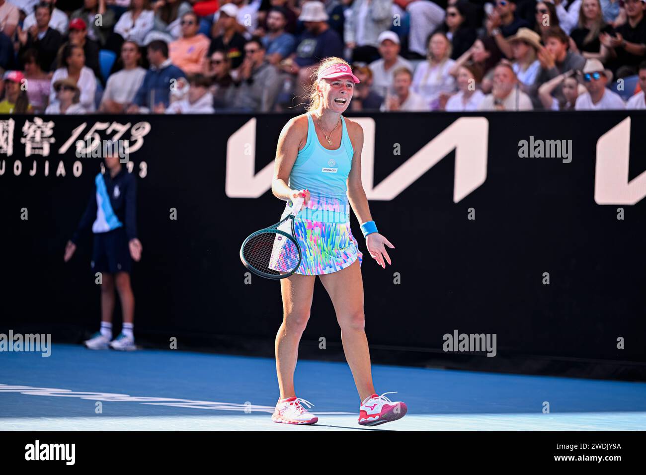Magdalena Frech during the Australian Open AO 2024 Grand Slam tennis ...