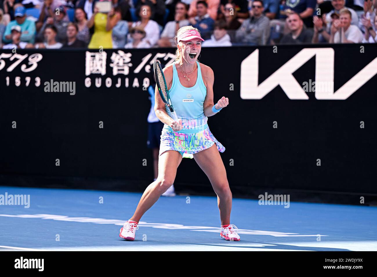 Magdalena Frech during the Australian Open AO 2024 Grand Slam tennis ...
