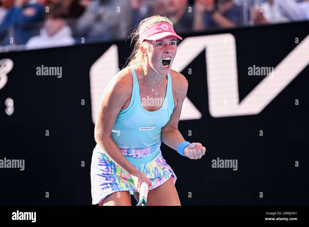 Magdalena Frech during the Australian Open AO 2024 Grand Slam tennis ...