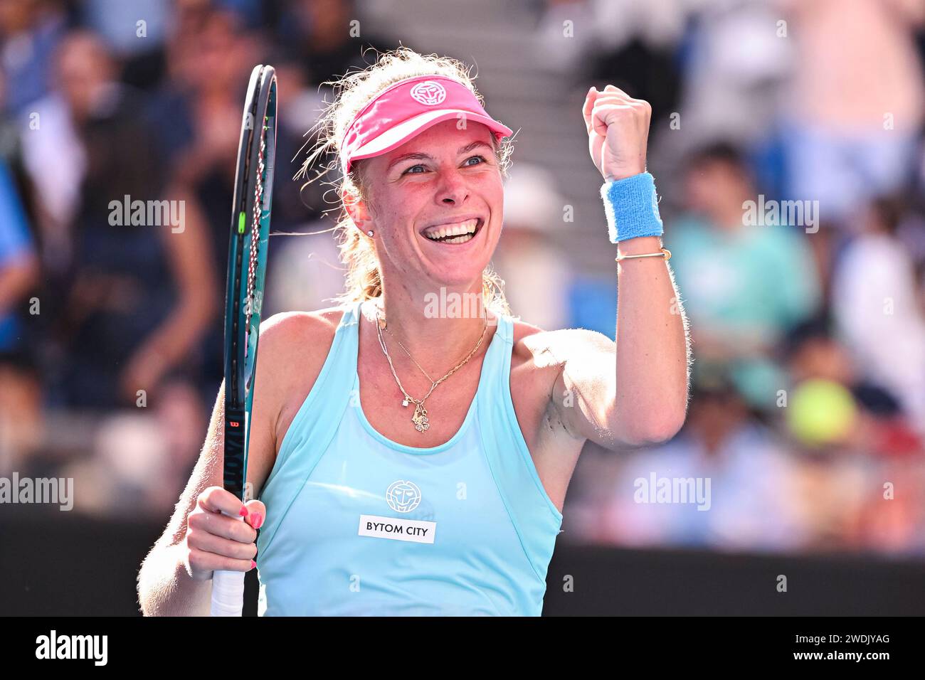 Magdalena Frech during the Australian Open AO 2024 Grand Slam tennis ...