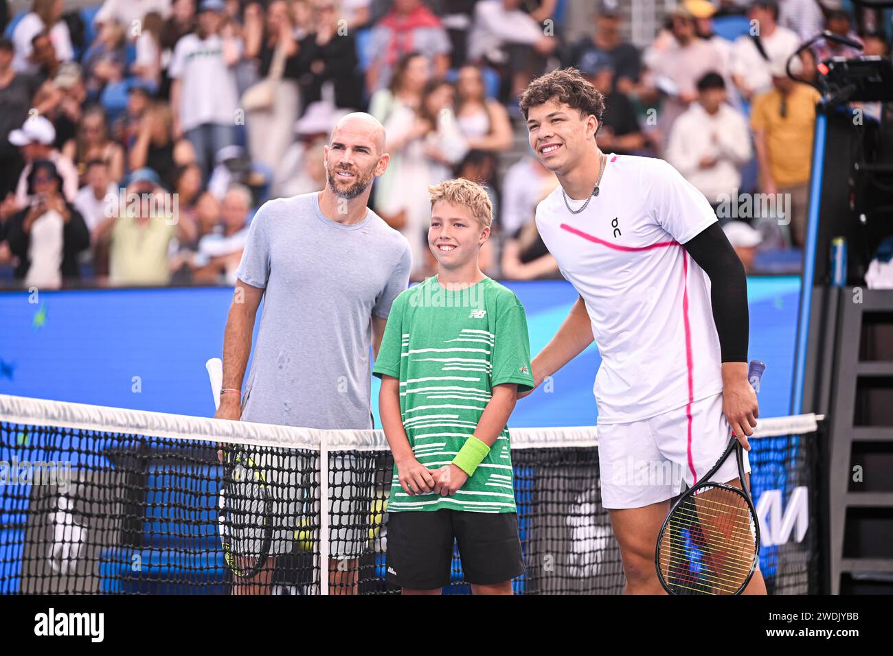 Benjamin Ben Shelton and Adrian Mannarino during the Australian Open AO ...