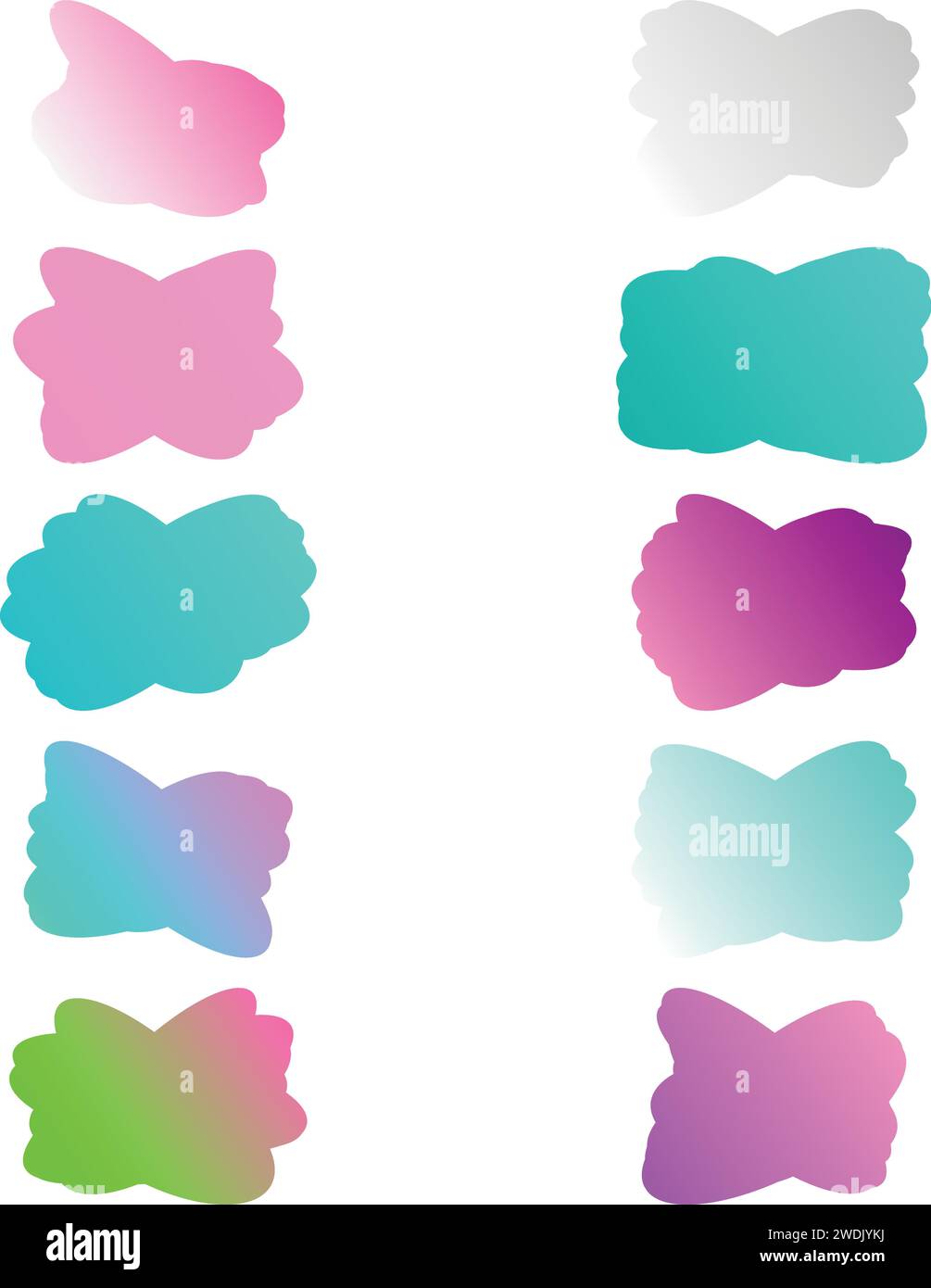 A simple cut out transparent gradient cloud speech bubble shape design ...