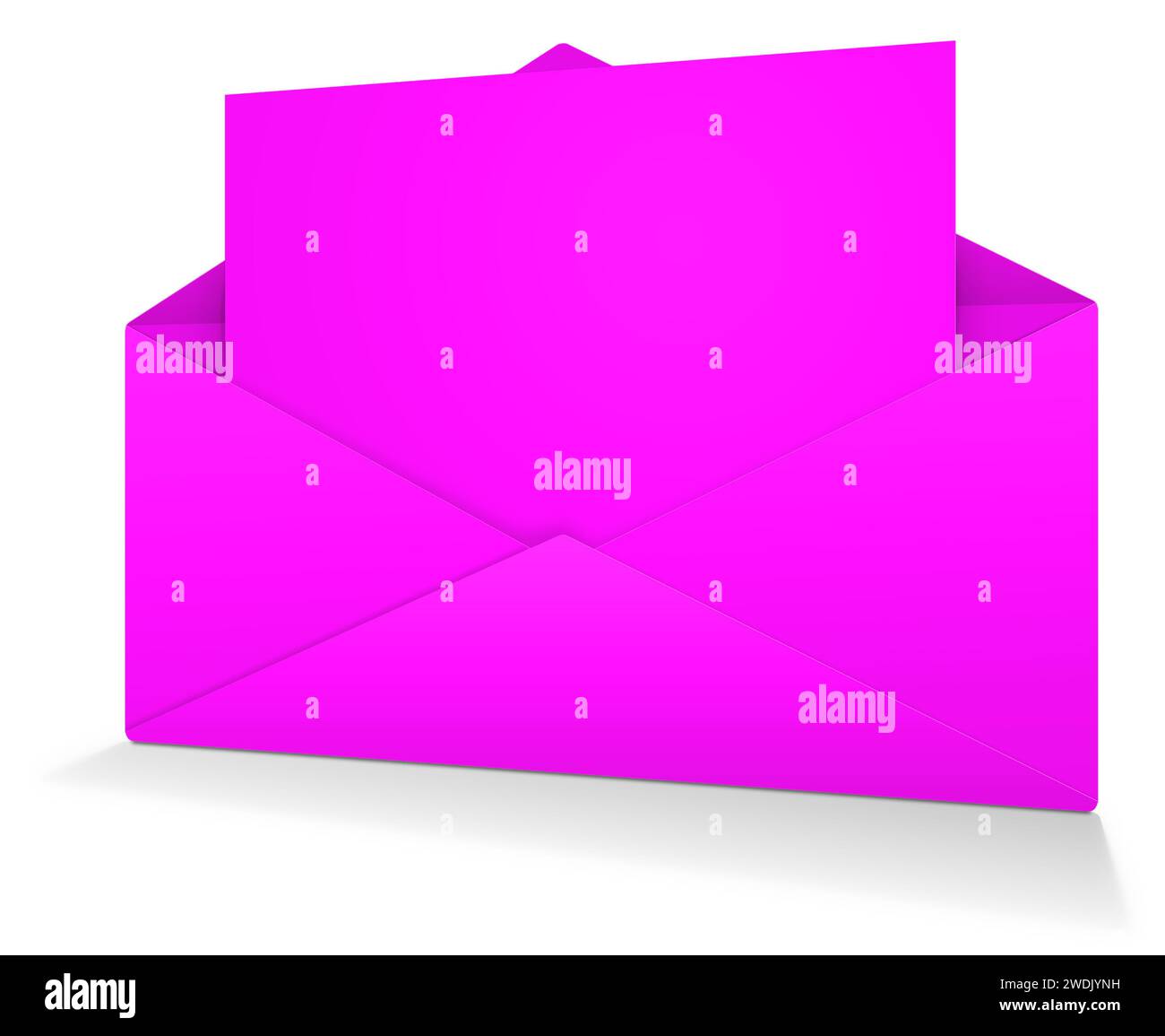 Magenta Postal envelope blank template for presentation layouts and ...