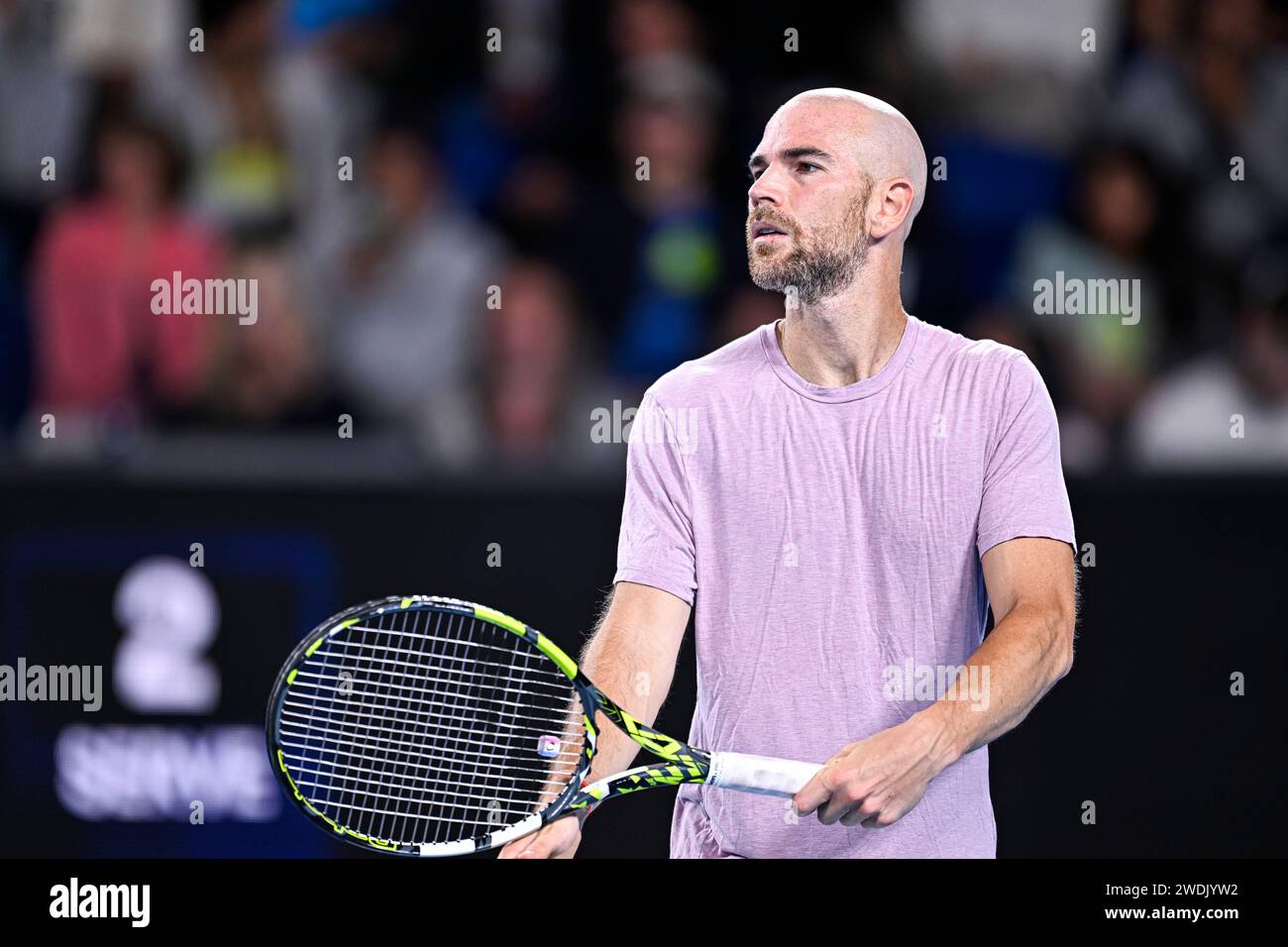 Melbourne, Australie. 19th Jan, 2024. Adrian Mannarino of France during ...