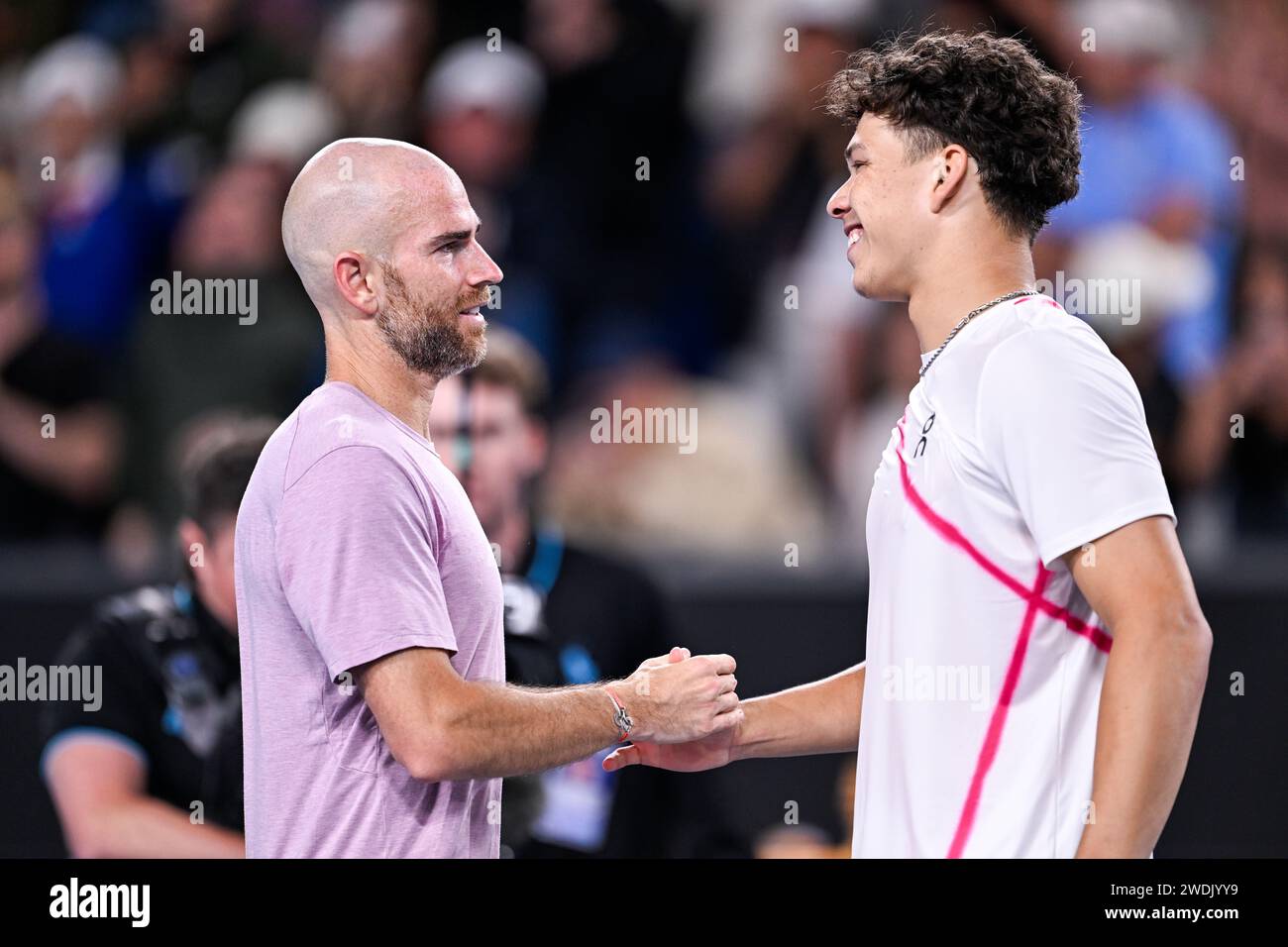Melbourne, Australie. 19th Jan, 2024. Benjamin Ben Shelton and Adrian ...