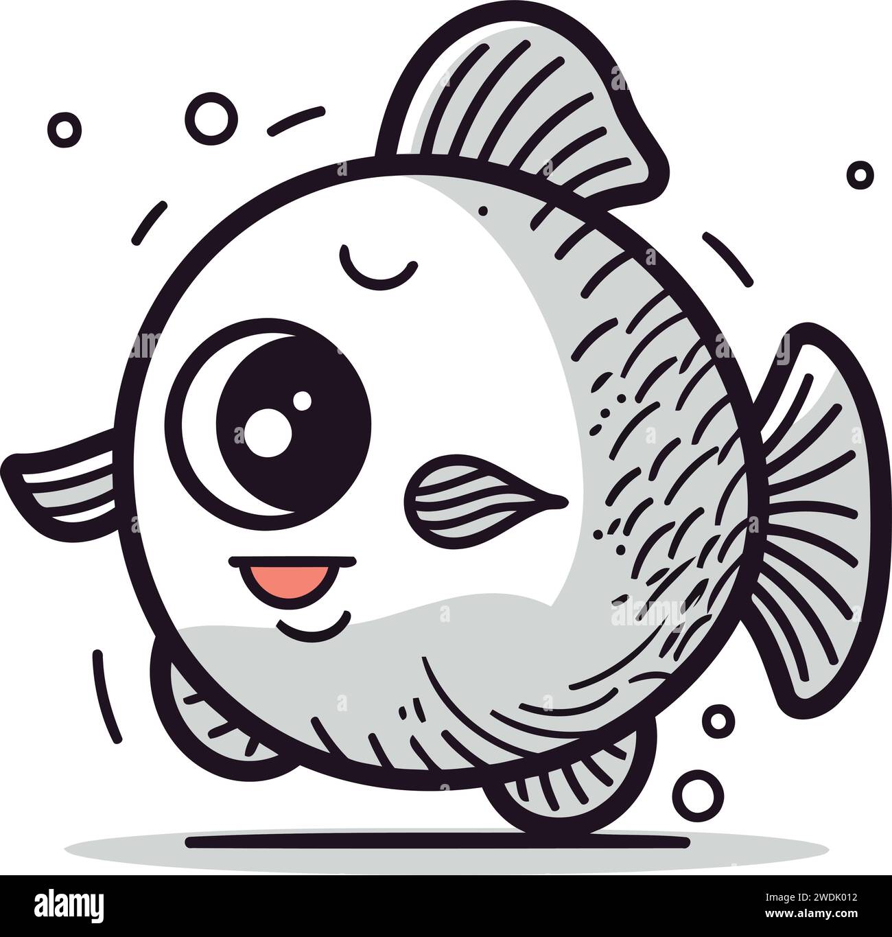 Fish character design. vector illustration eps 10. Funny cartoon fish ...