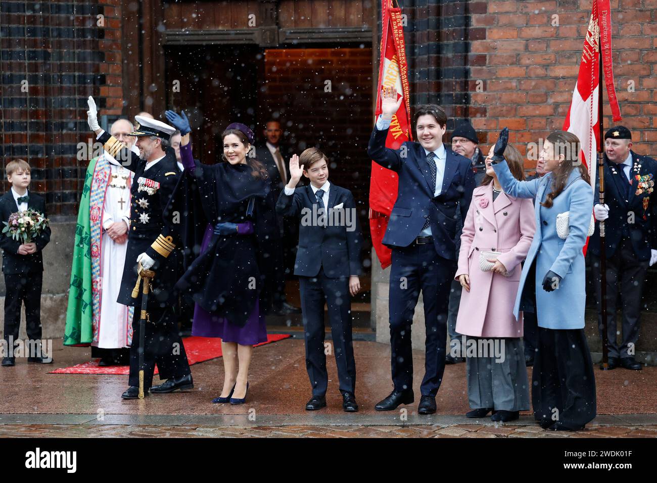 Aarhus, Denmark. 21st Jan, 2024. King Frederik X, Queen Mary, Crown ...
