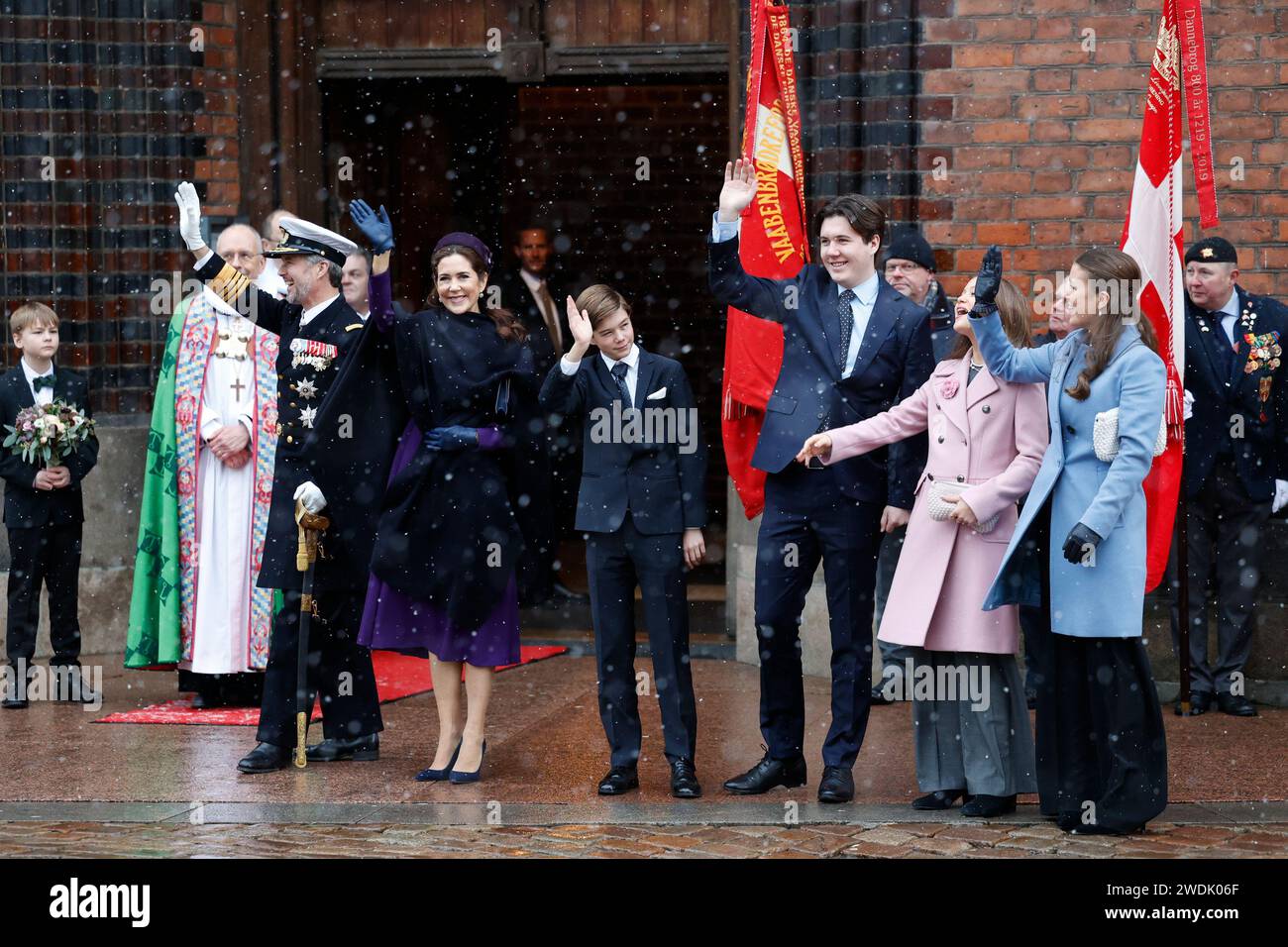 Aarhus, Denmark. 21st Jan, 2024. King Frederik X, Queen Mary, Crown ...