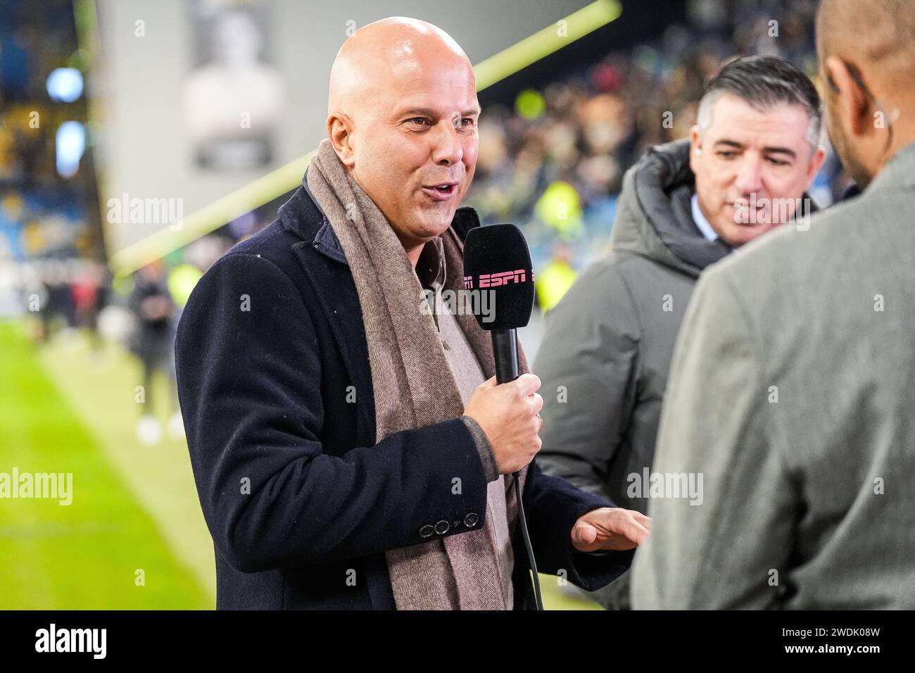Arnhem, The Netherlands. 21st Jan, 2024. Arnhem - Feyenoord coach Arne Slot during the ...