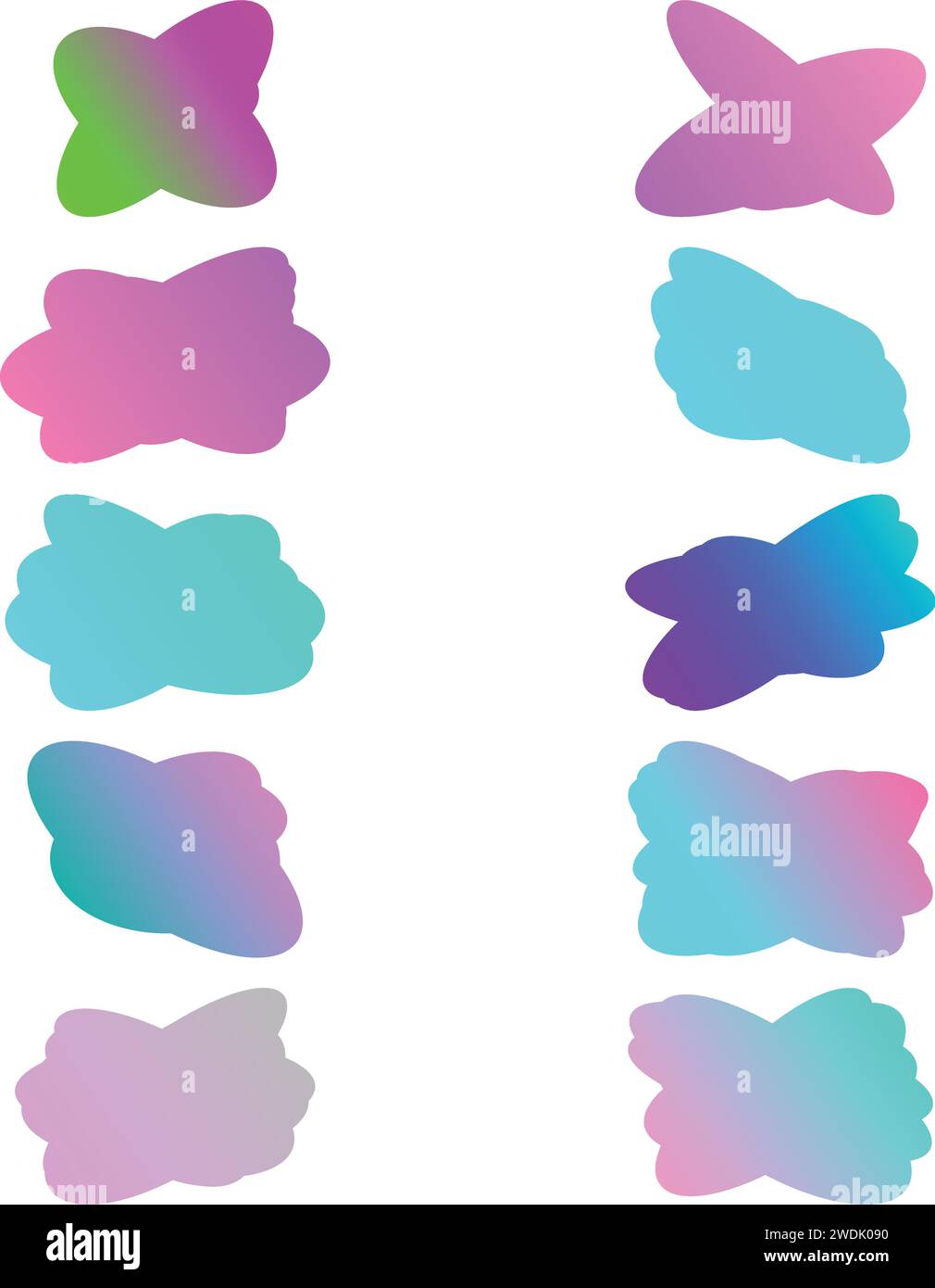 A simple cut out transparent gradient cloud speech bubble shape design ...