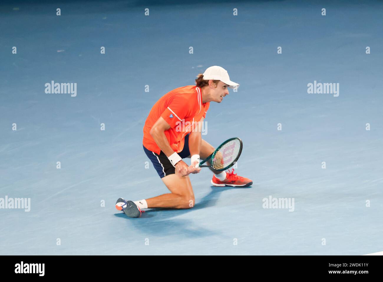 Melbourne, Victoria, Australia. 21st Jan, 2024. MELBOURNE, AUSTRALIA - JANUARY 21: Alex de ...