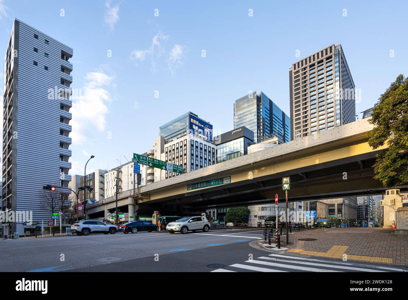 Tokyo, Japan. January 2024. traffic in the streets of the city center ...