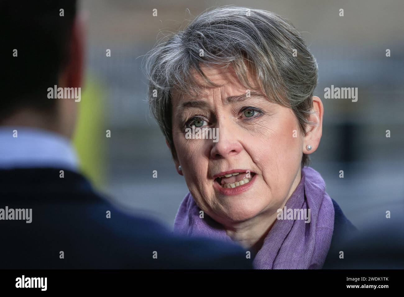 London, UK. 21st Jan, 2024. Yvette Cooper, MP, Shadow Home Secretary ...