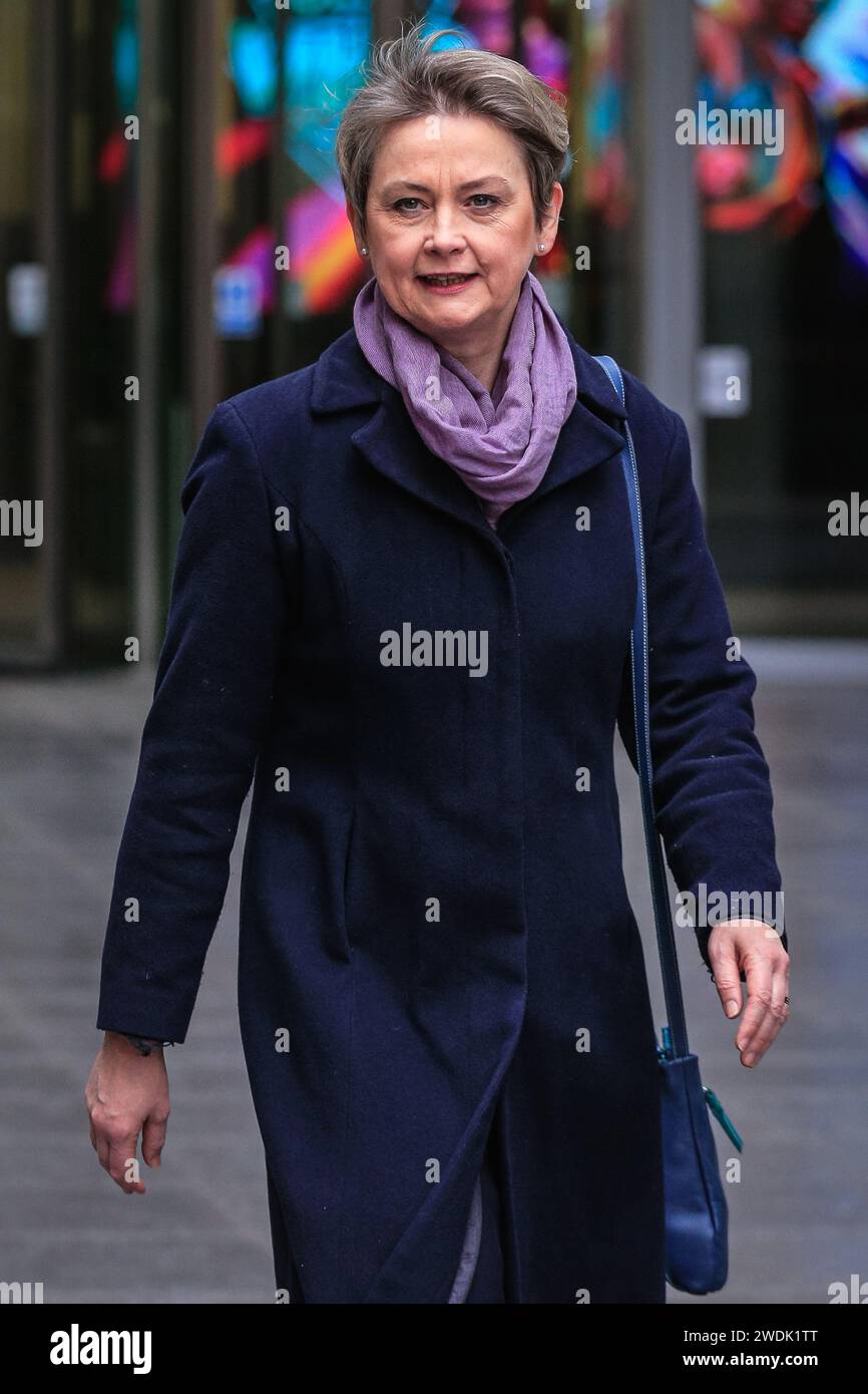 London, UK. 21st Jan, 2024. Yvette Cooper, MP, Shadow Home Secretary ...