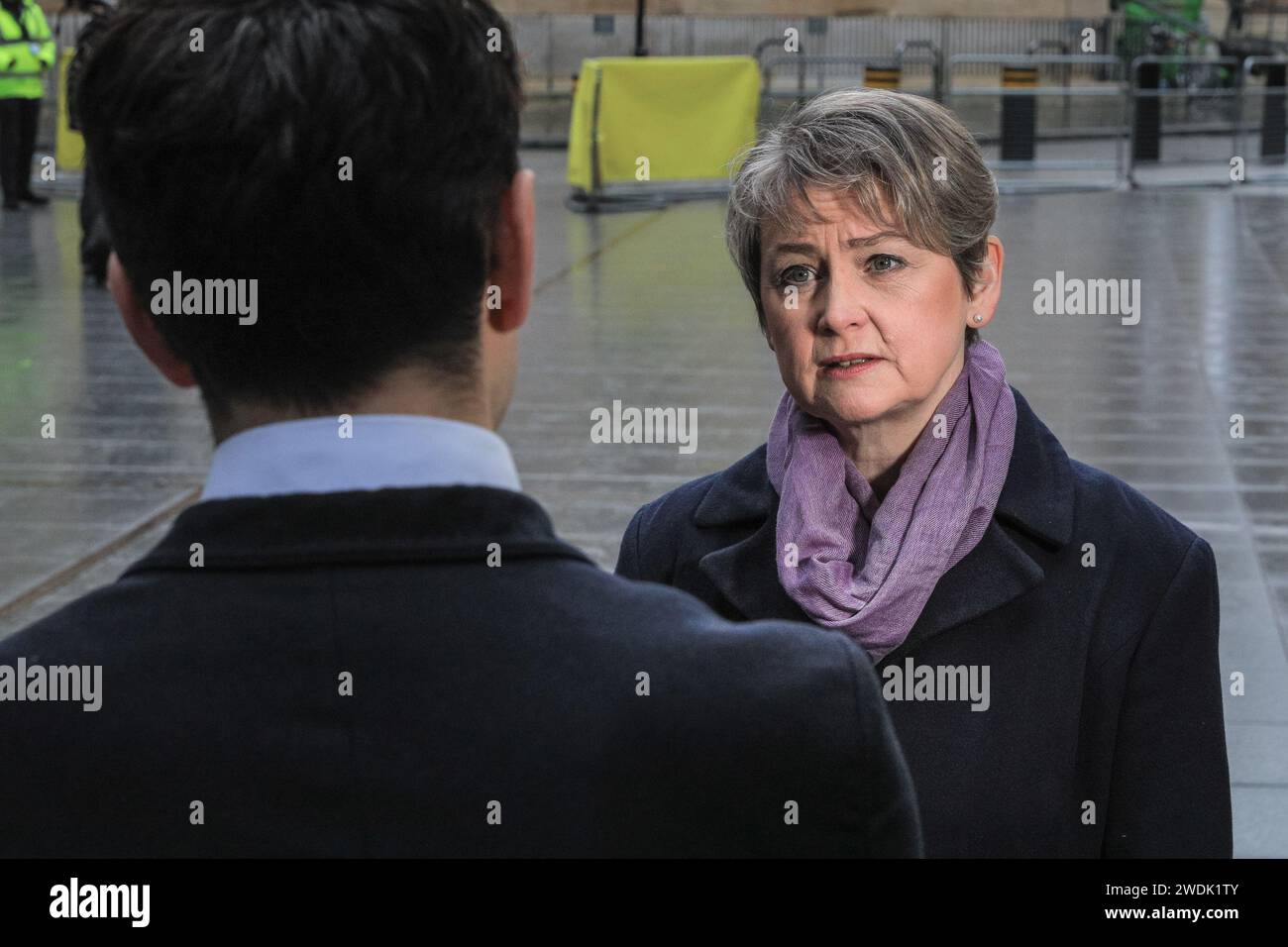 London, UK. 21st Jan, 2024. Yvette Cooper, MP, Shadow Home Secretary ...
