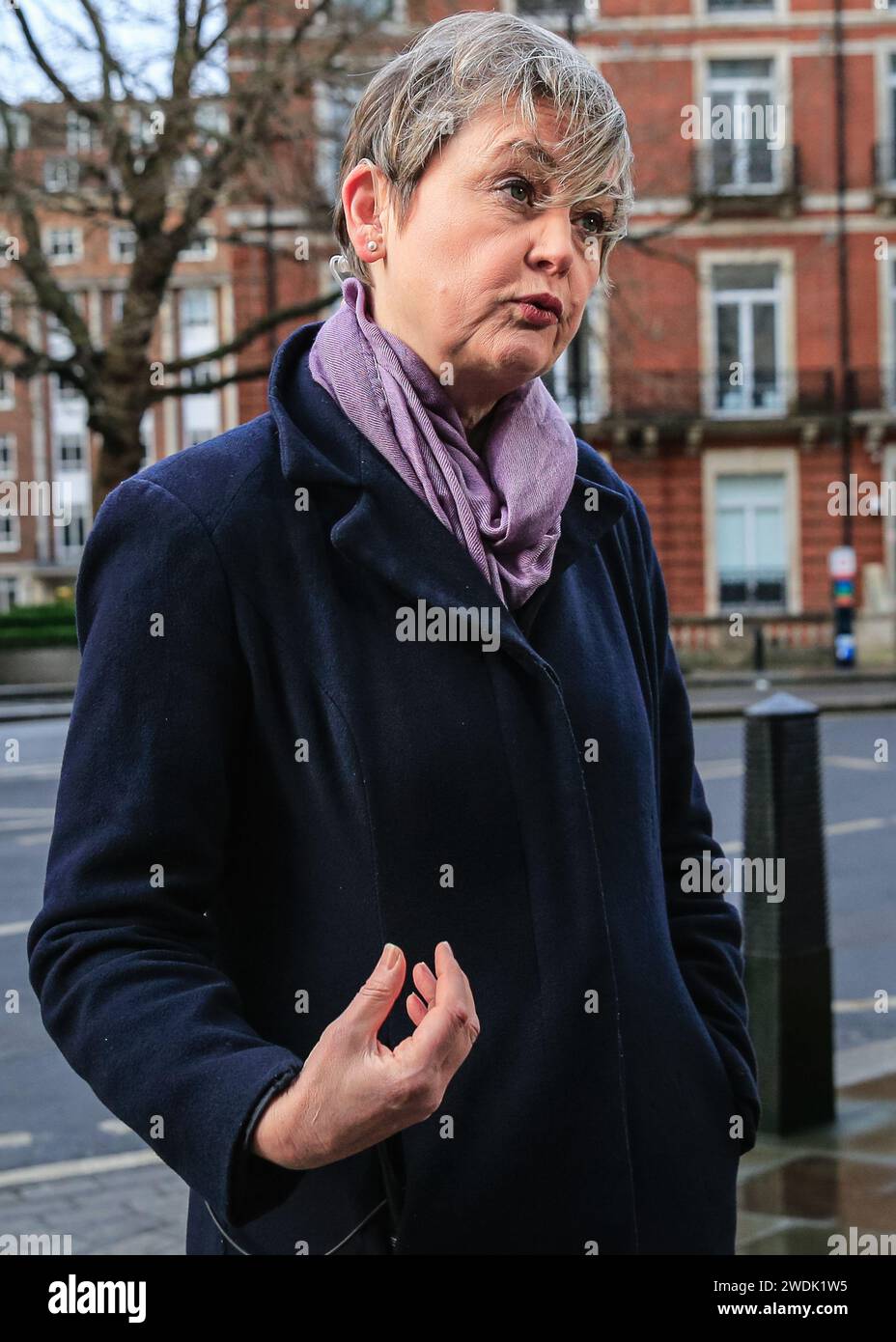 London, UK. 21st Jan, 2024. Yvette Cooper, MP, Shadow Home Secretary ...