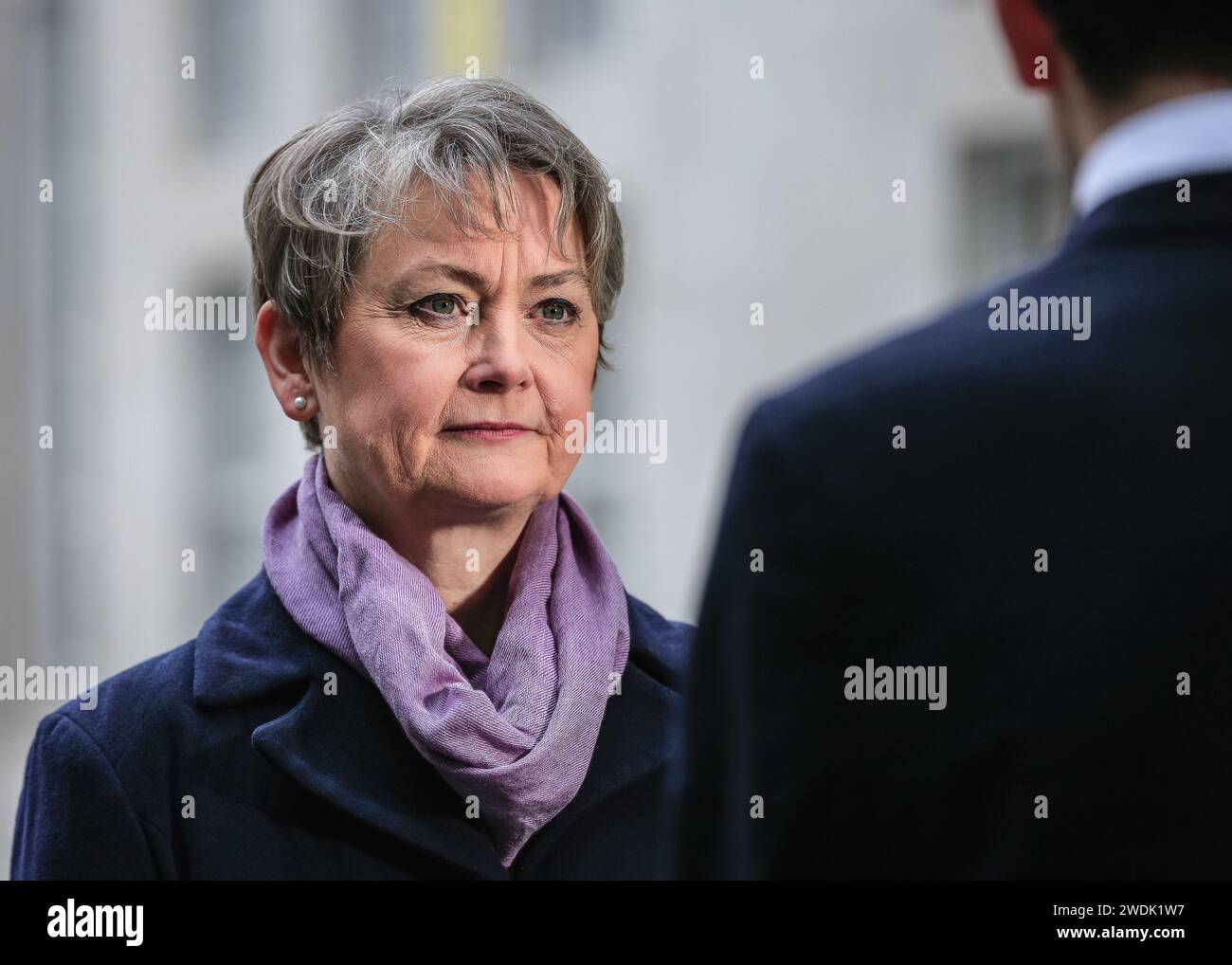 London, UK. 21st Jan, 2024. Yvette Cooper, MP, Shadow Home Secretary ...