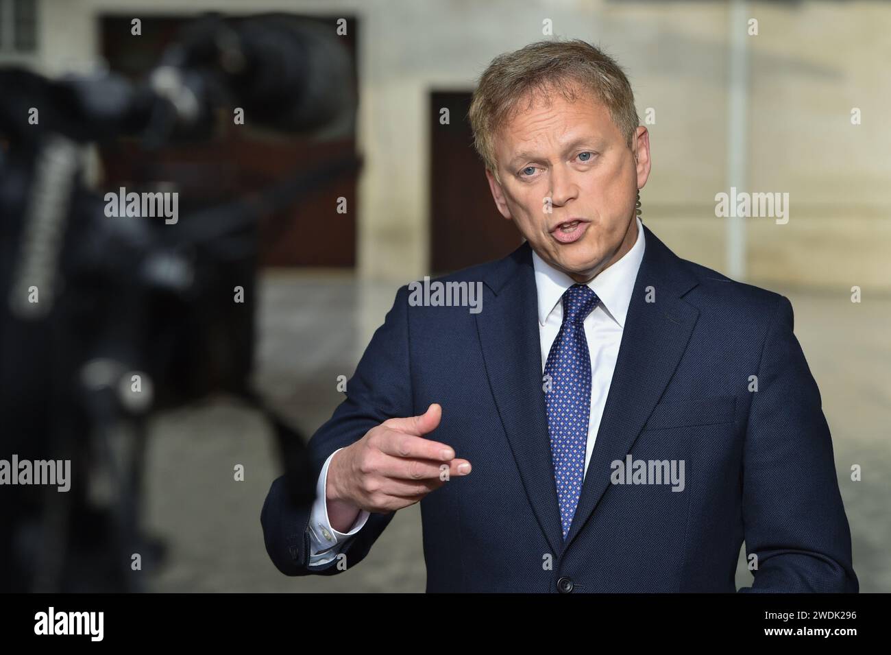 London, England, UK. 21st Jan, 2024. Defence Secretary GRANT SHAPPS ...
