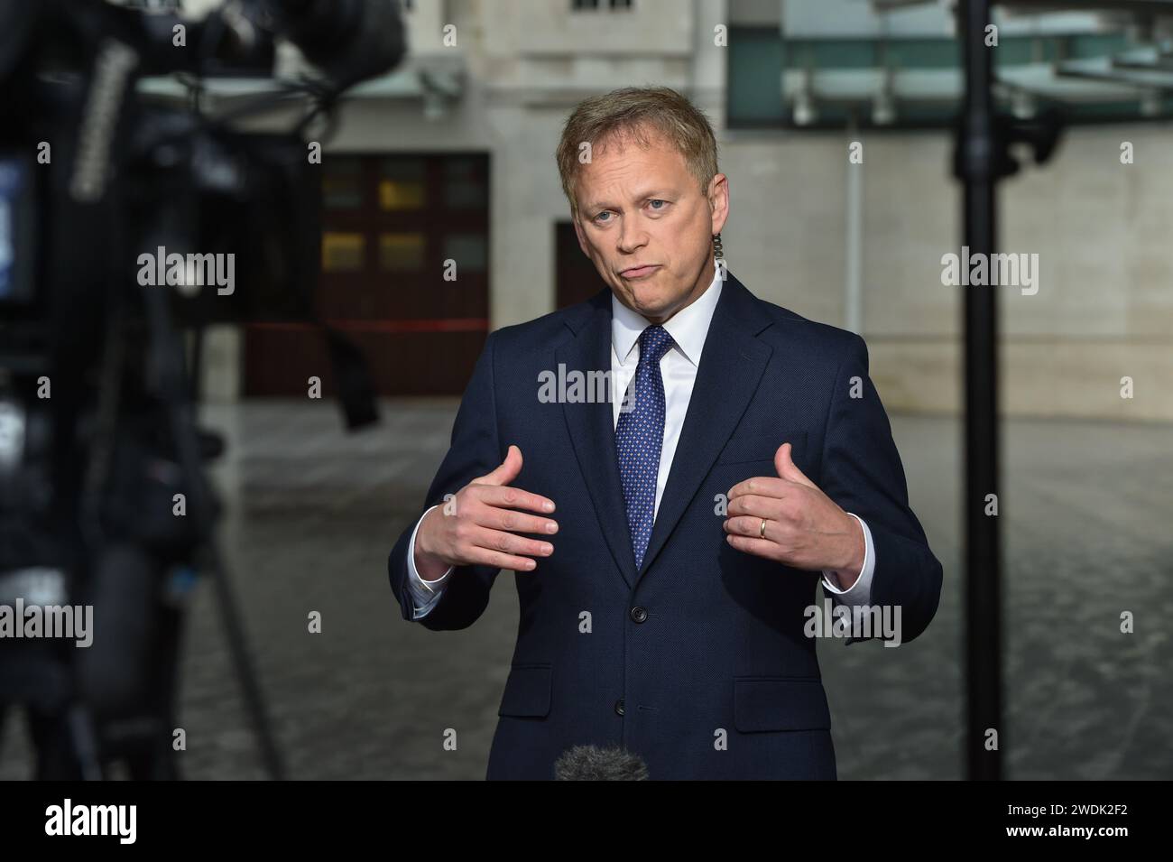 London, England, UK. 21st Jan, 2024. Defence Secretary GRANT SHAPPS ...