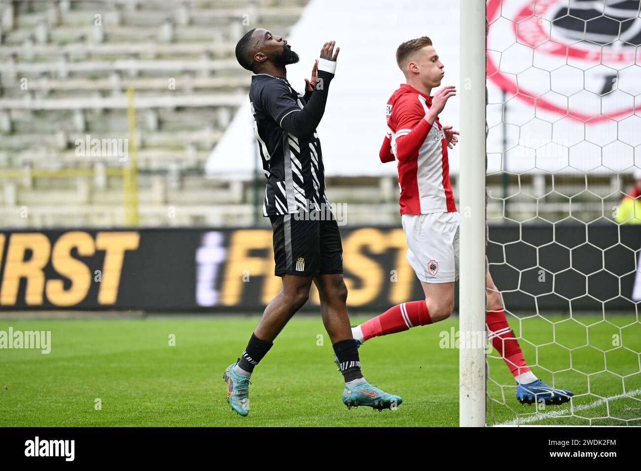 Antwerp, Belgium . 21st Jan, 2024. Isaac Mbenza of Charleroi pictured ...