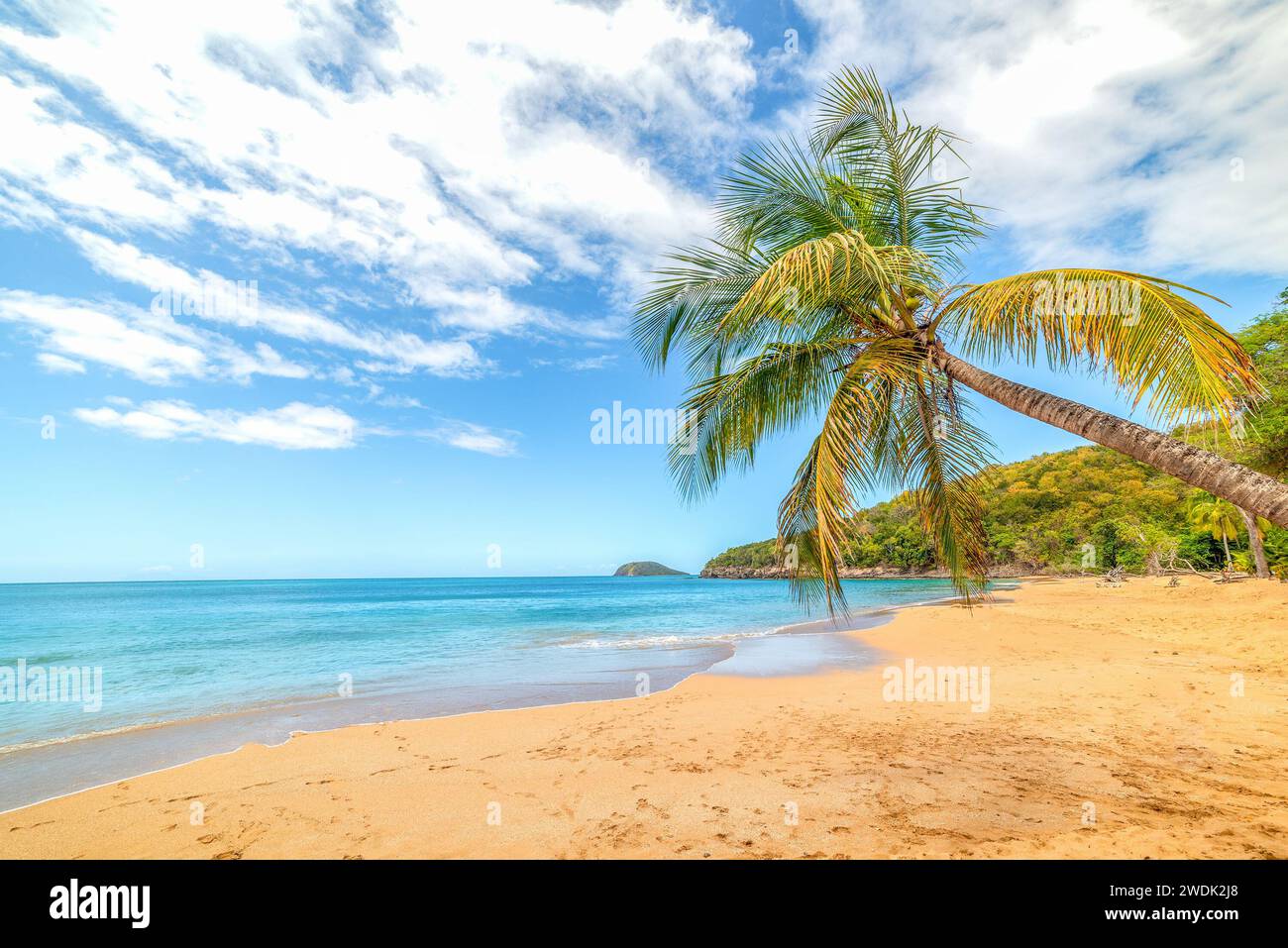La Perle beach under a cloudy sky. Guadeloupe, Caribbean sea Stock ...