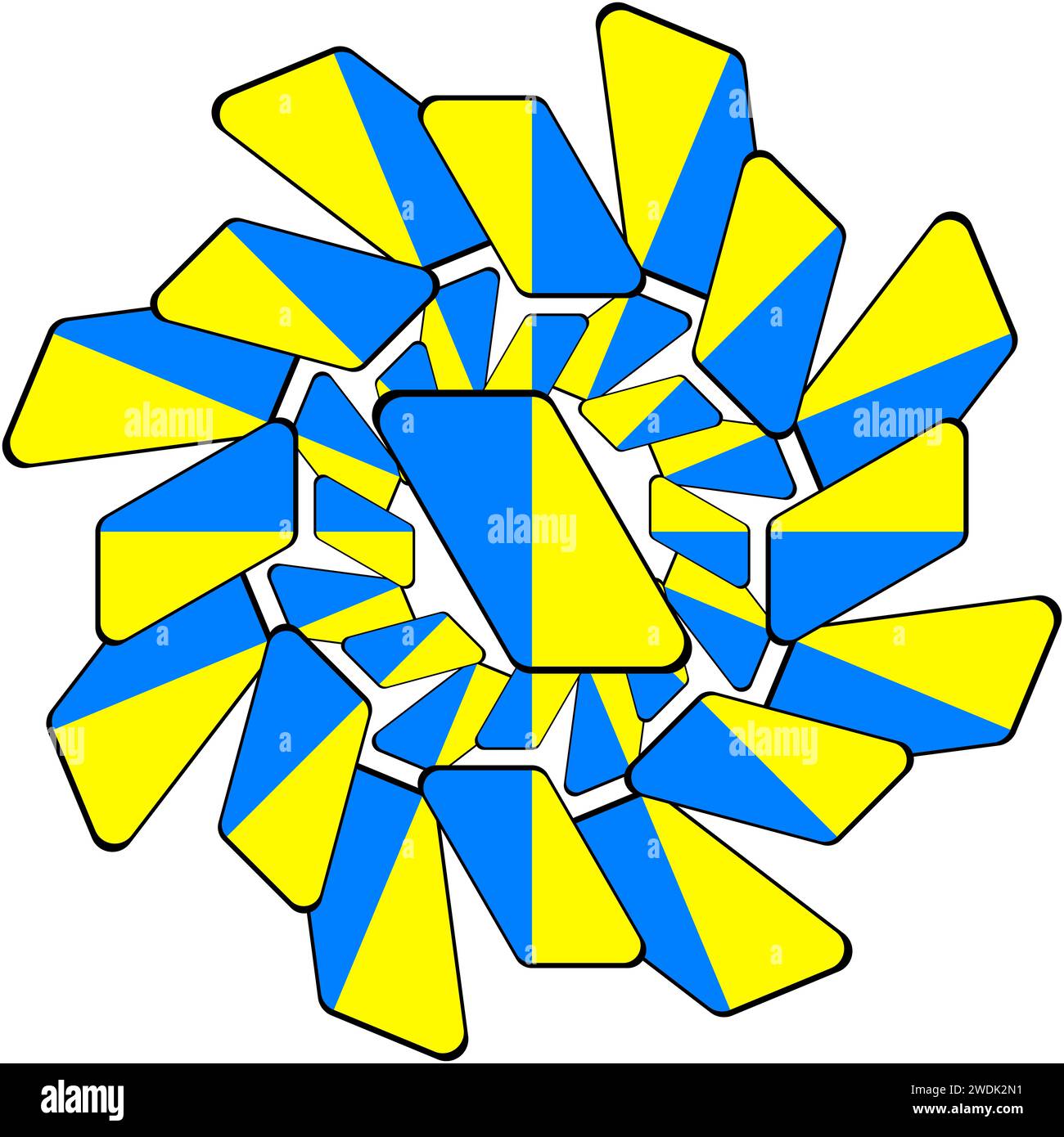 Abstract Bicolor Art blue-yelow texture. Modern stylish abstract ...