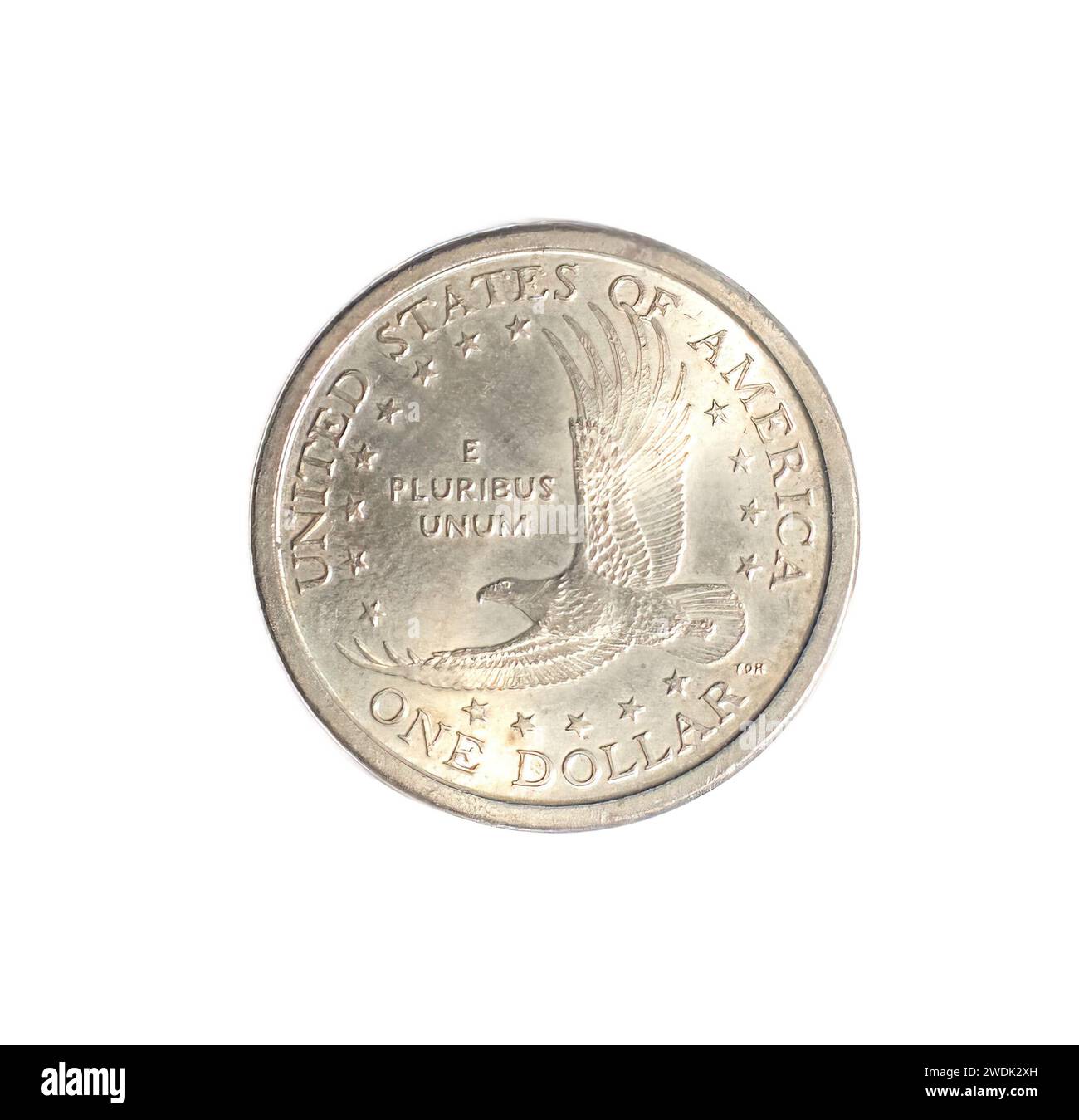 Rare gold color 2000 D Sacagawea Dollar Coin from Denver mint. reverse ...