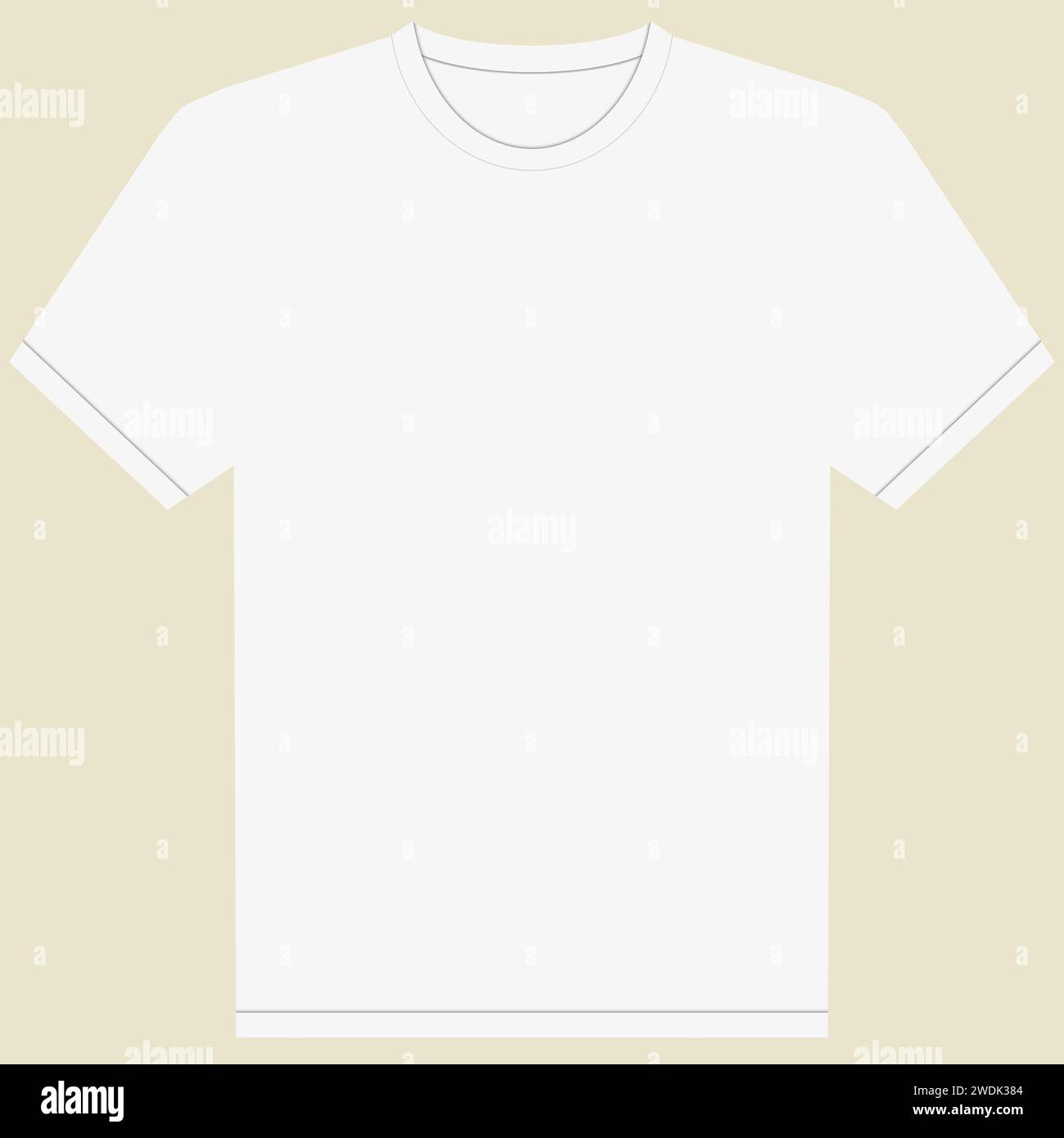 T-shirt mockup. White blank t-shirt front views. Female and male ...