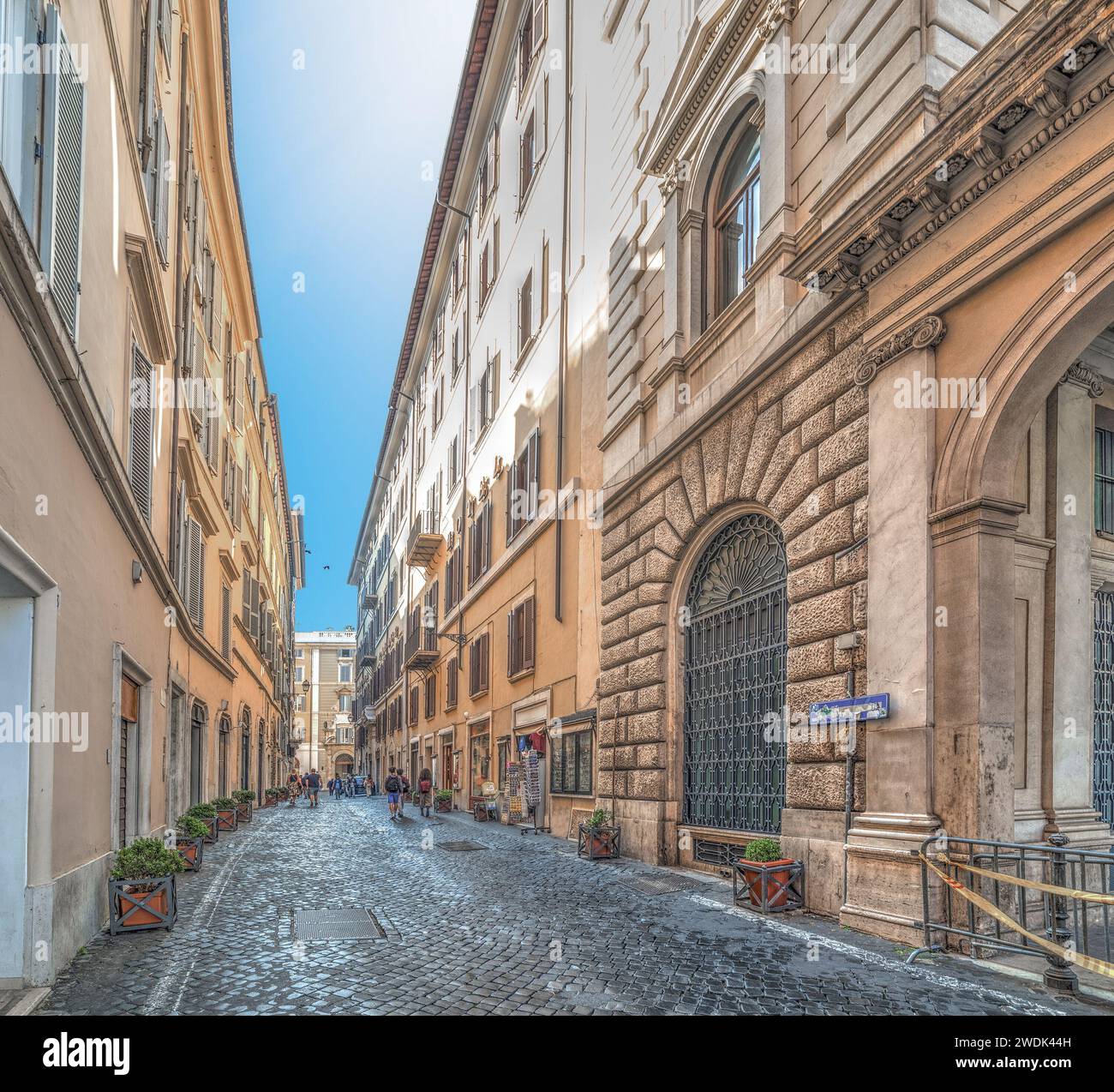 Beautiful street in downtown Rome, Italy Stock Photo - Alamy