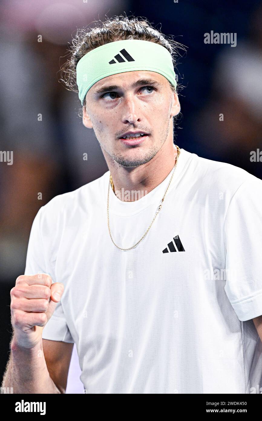 Melbourne, Australie. 20th Jan, 2024. Sascha Alexander Zverev of Germany during the Australian ...