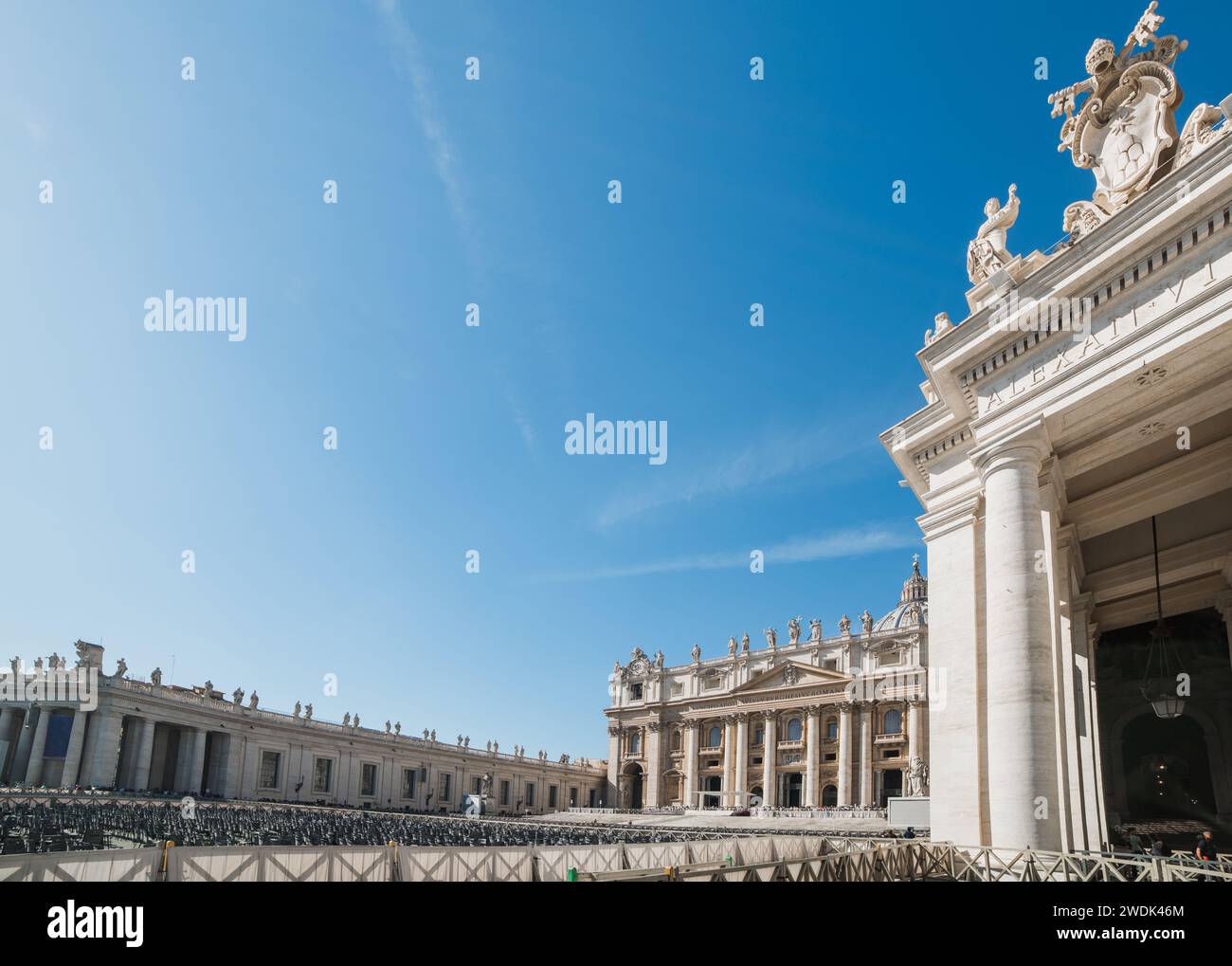 Saint Peter's square in Vatican City under a shining sun Stock Photo ...