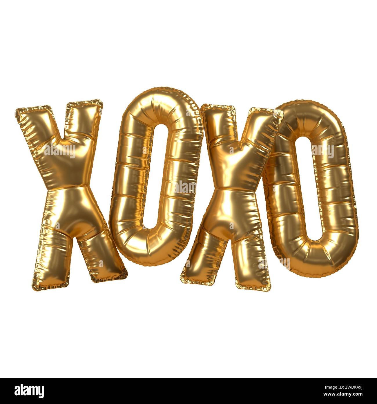 Balloon Gold Xoxo Word Stock Photo - Alamy