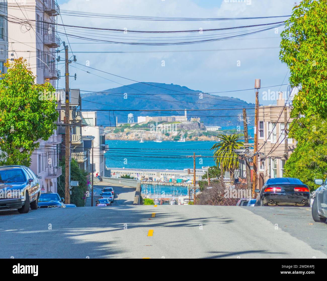 Alcatraz island seen from San Francisco, California Stock Photo - Alamy
