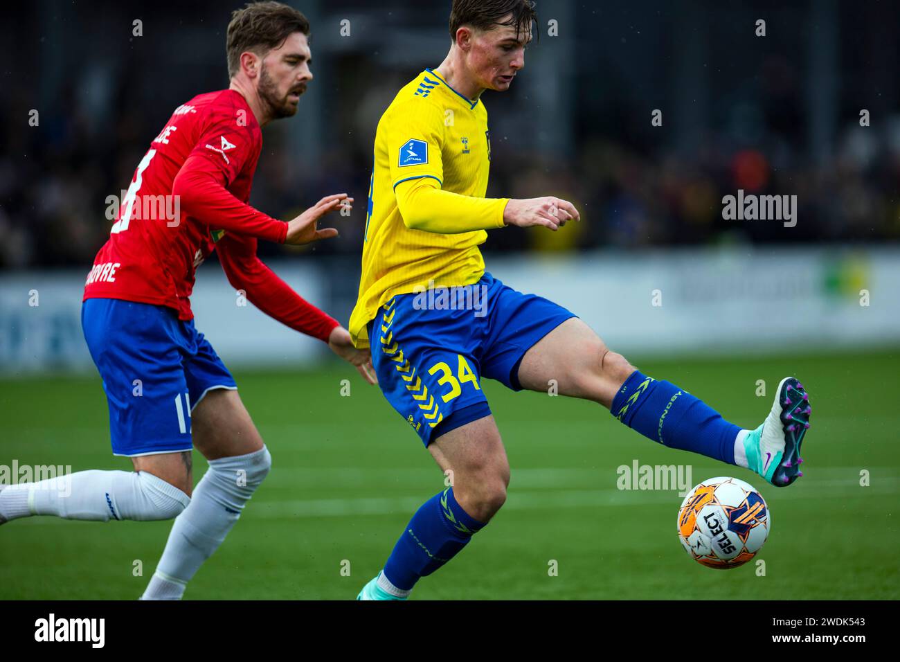 Broendby, Denmark. 20th Jan, 2024. Ludwig Vraa-Jensen (34) of Broendby ...