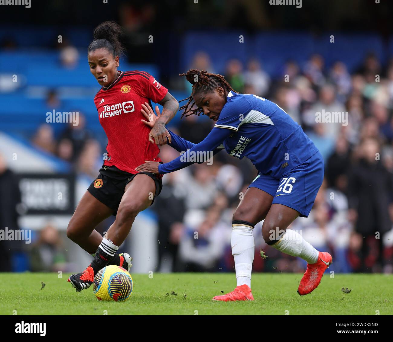 London, UK. 21st Jan, 2024. Kadeisha Buchanan of Chelsea with Geyse Da ...