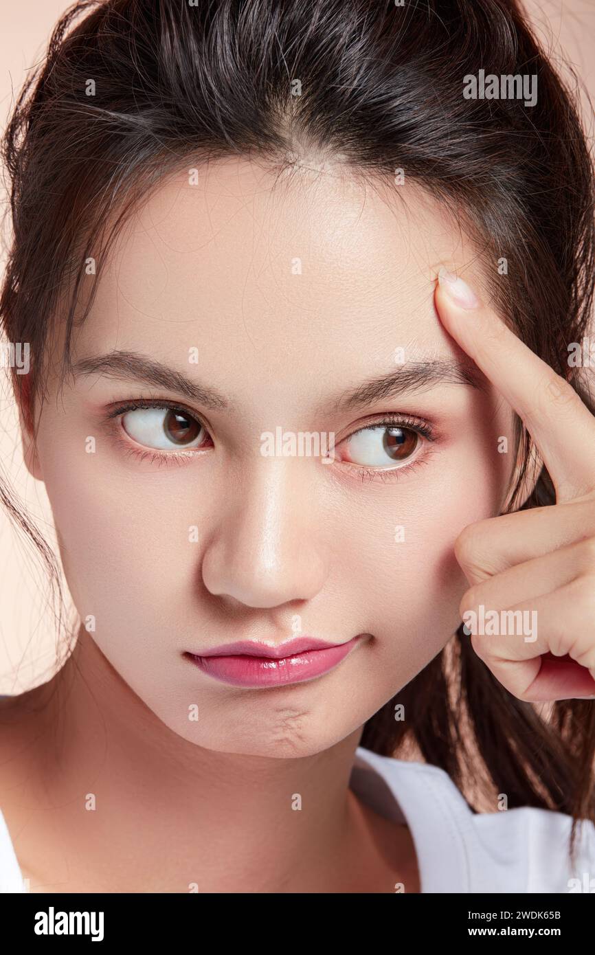 Beautiful Asian women's faces, faces for makeup, face cosmetics advertising, hi res Stock Photo ...