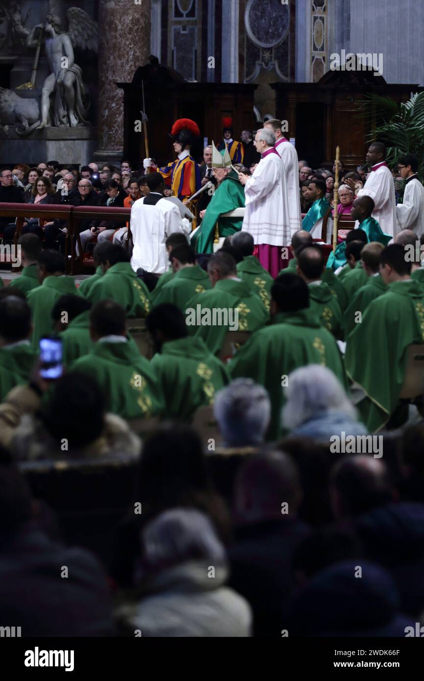 Vatican. January 21, 2024 - POPE FRANCIS presides mass on ''Word of God ...