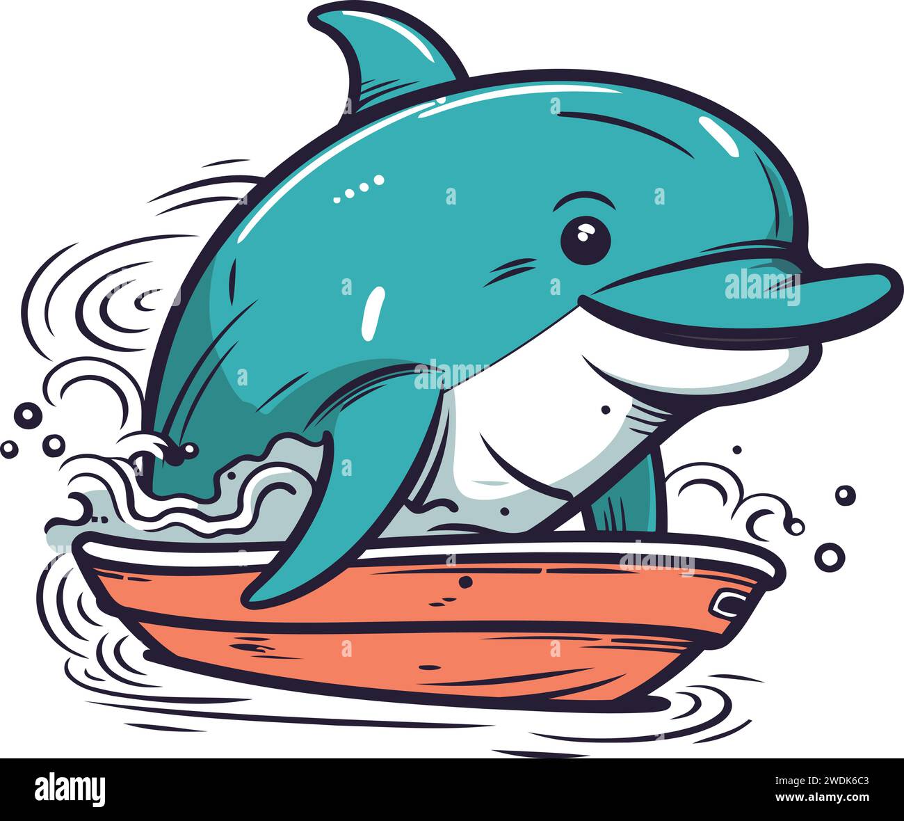 Whale jumping out of water Stock Vector Images - Alamy