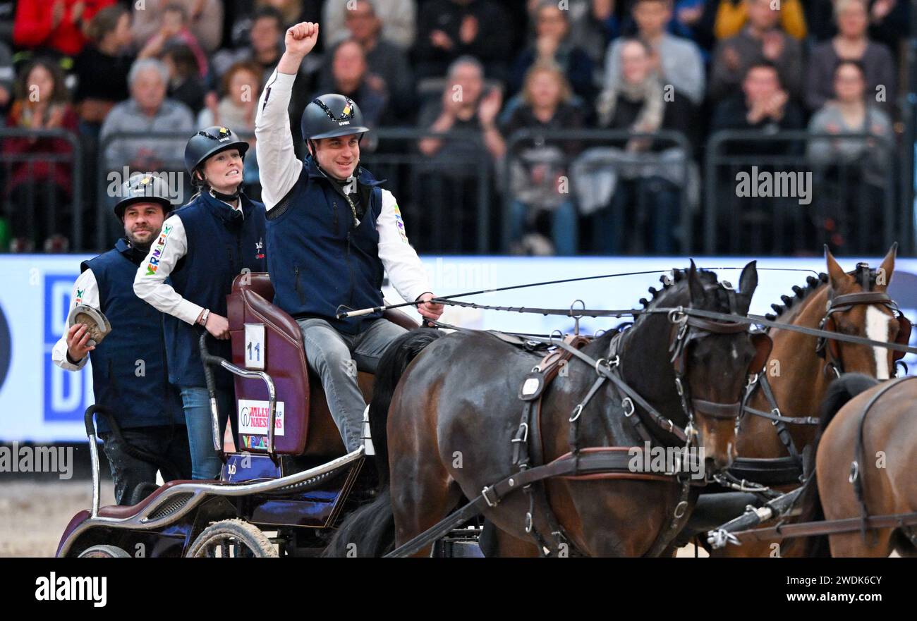 Leipzig, Germany. 21st Jan, 2024. Equestrian sport/driving, World Cup ...