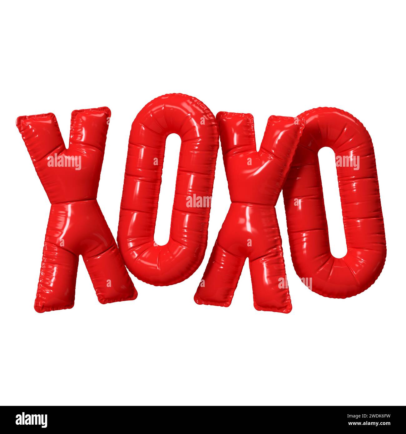 Balloon Red 3D Xoxo Stock Photo - Alamy