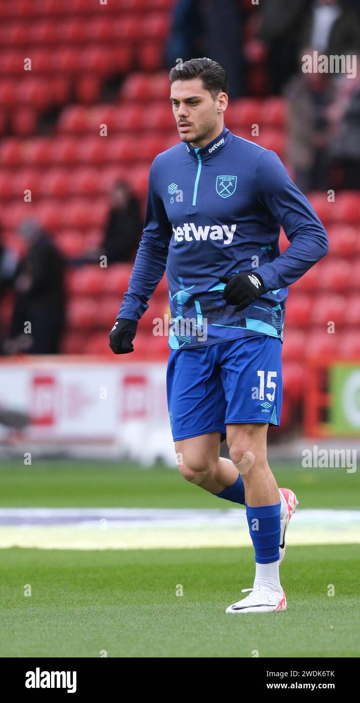 Bramall Lane, Sheffield, UK. 21st Jan, 2024. Premier League Football ...