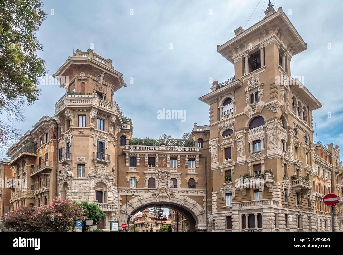 Coppedè district in rome, it is a complex of buildings with very ...