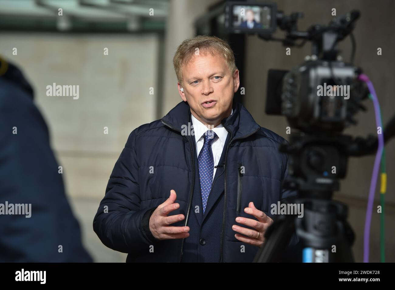 London, England, UK. 21st Jan, 2024. Defence Secretary GRANT SHAPPS is ...