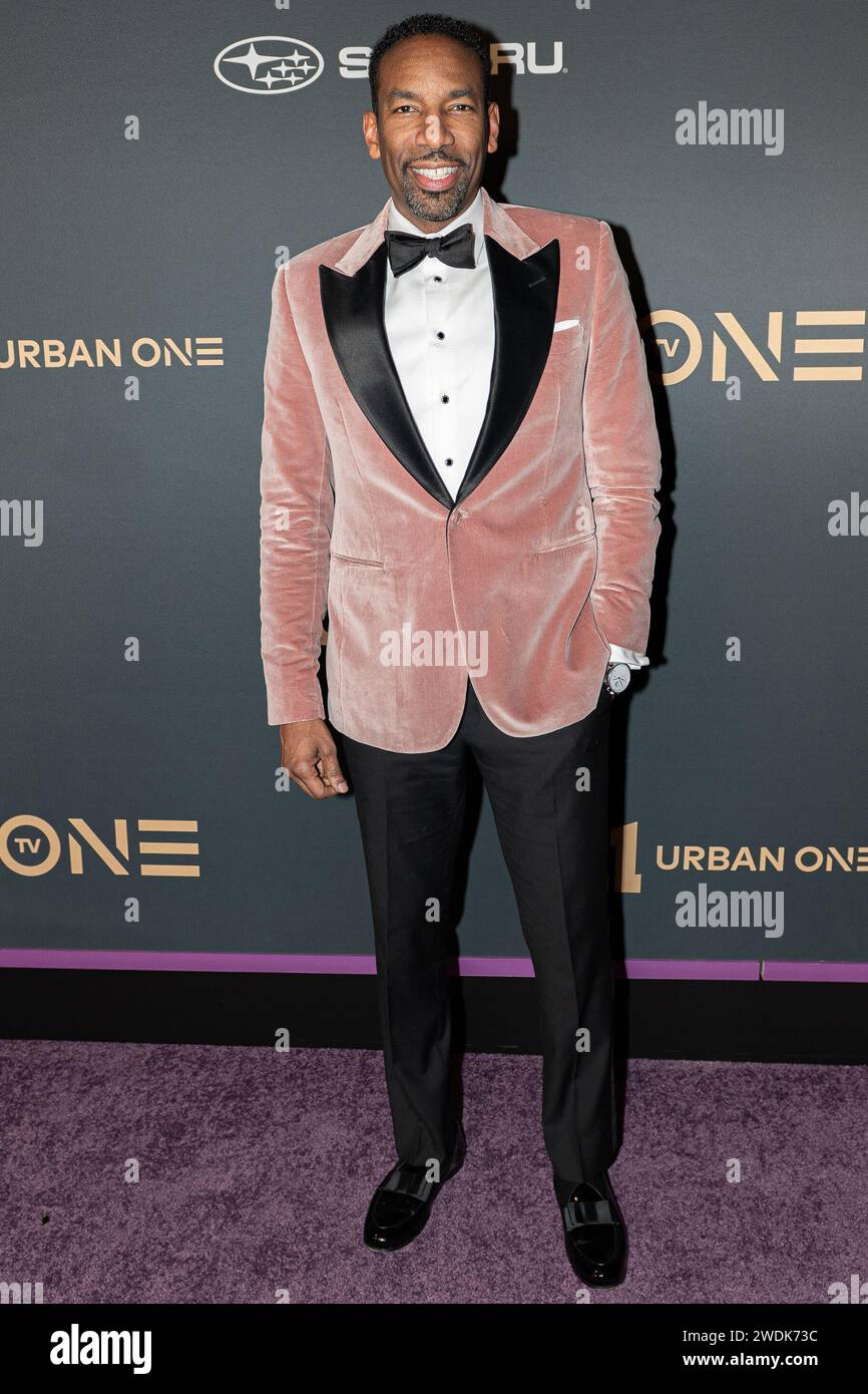 Atlanta, USA. 20th Jan, 2024. Mayor Andre Dickens arrives at the 2024 ...