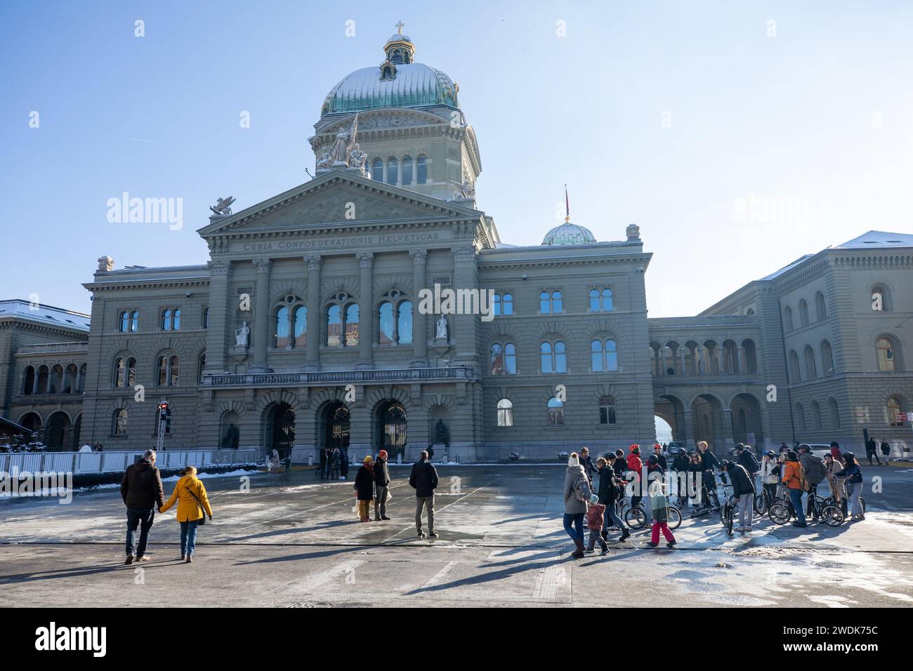 Bern. 20th Jan, 2024. This photo taken on Jan. 20, 2024 shows the Swiss ...