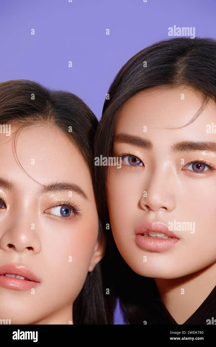 Beautiful Asian women's faces, faces for makeup, face cosmetics ...