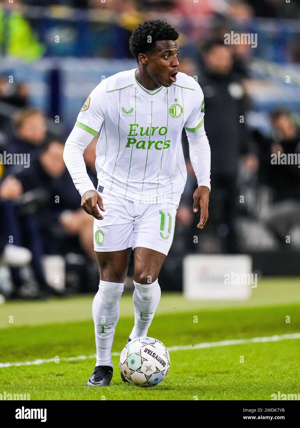 Arnhem, The Netherlands. 21st Jan, 2024. Arnhem - Javairo Dilrosun of Feyenoord during the ...