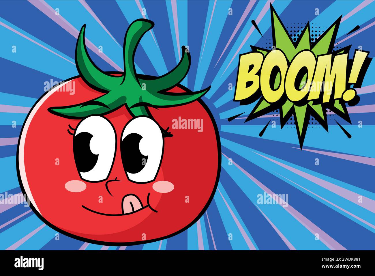 funny tomato cartoon pop art style vector image Stock Vector Image & Art - Alamy
